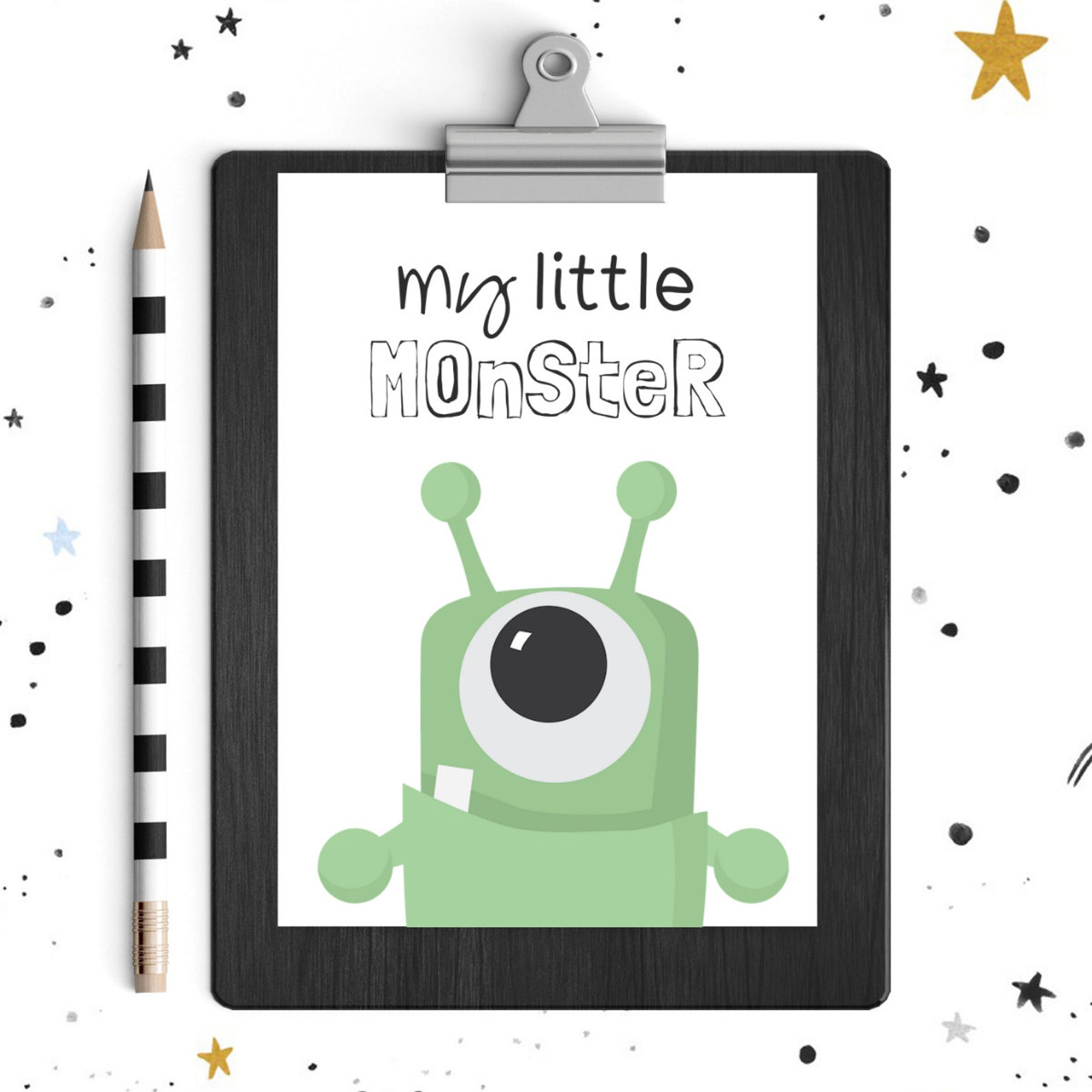 Monster Print Monster Printable Monster Poster Nursery | Etsy