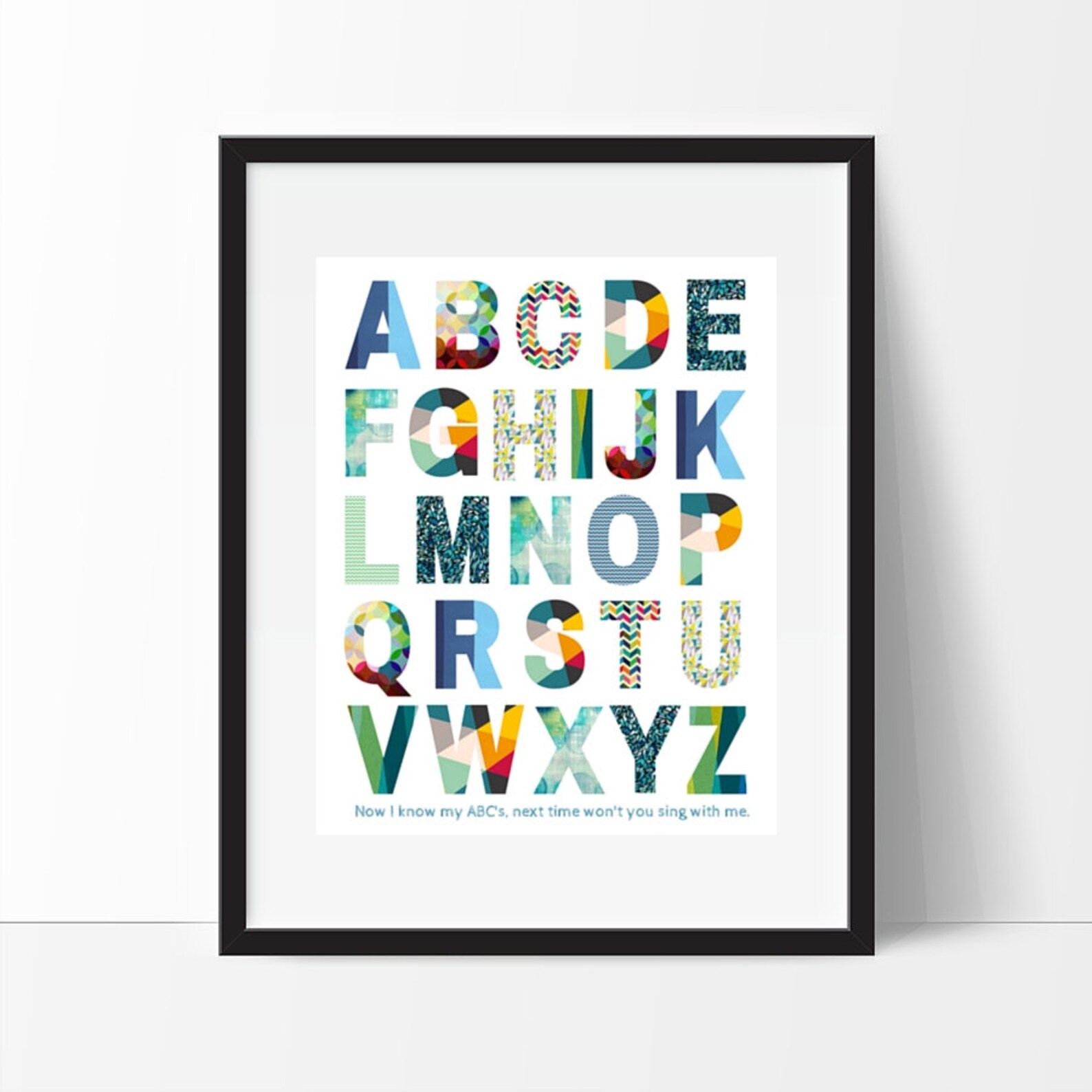 Alphabet Print Alphabet Printable Boys Nursery Modern - Etsy