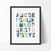 Alphabet Print Alphabet Printable Boys Nursery Modern - Etsy