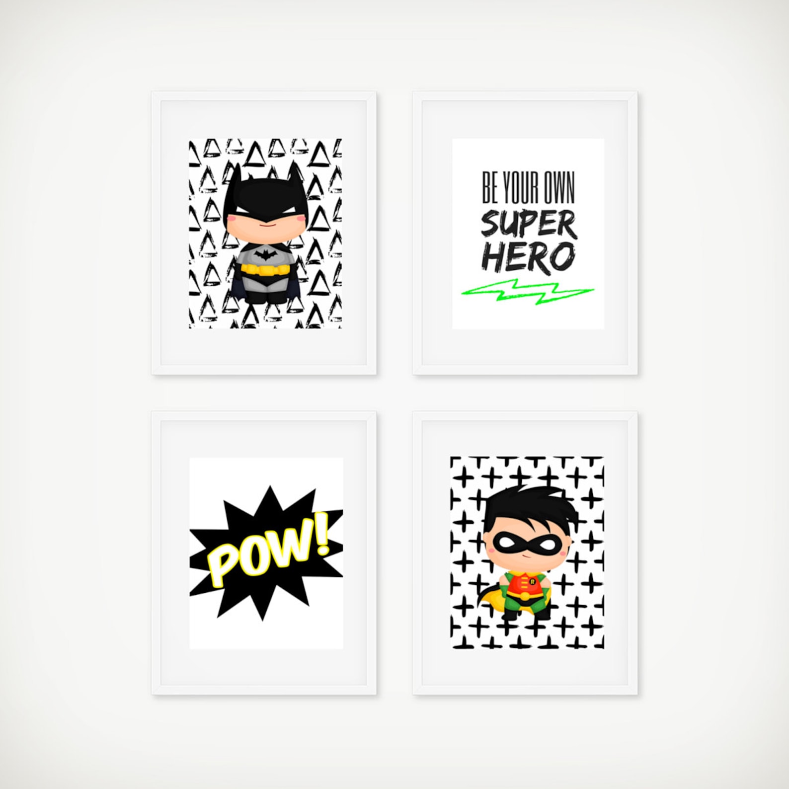 Pow Print Superhero Printable Superhero Inspired Print Zap | Etsy