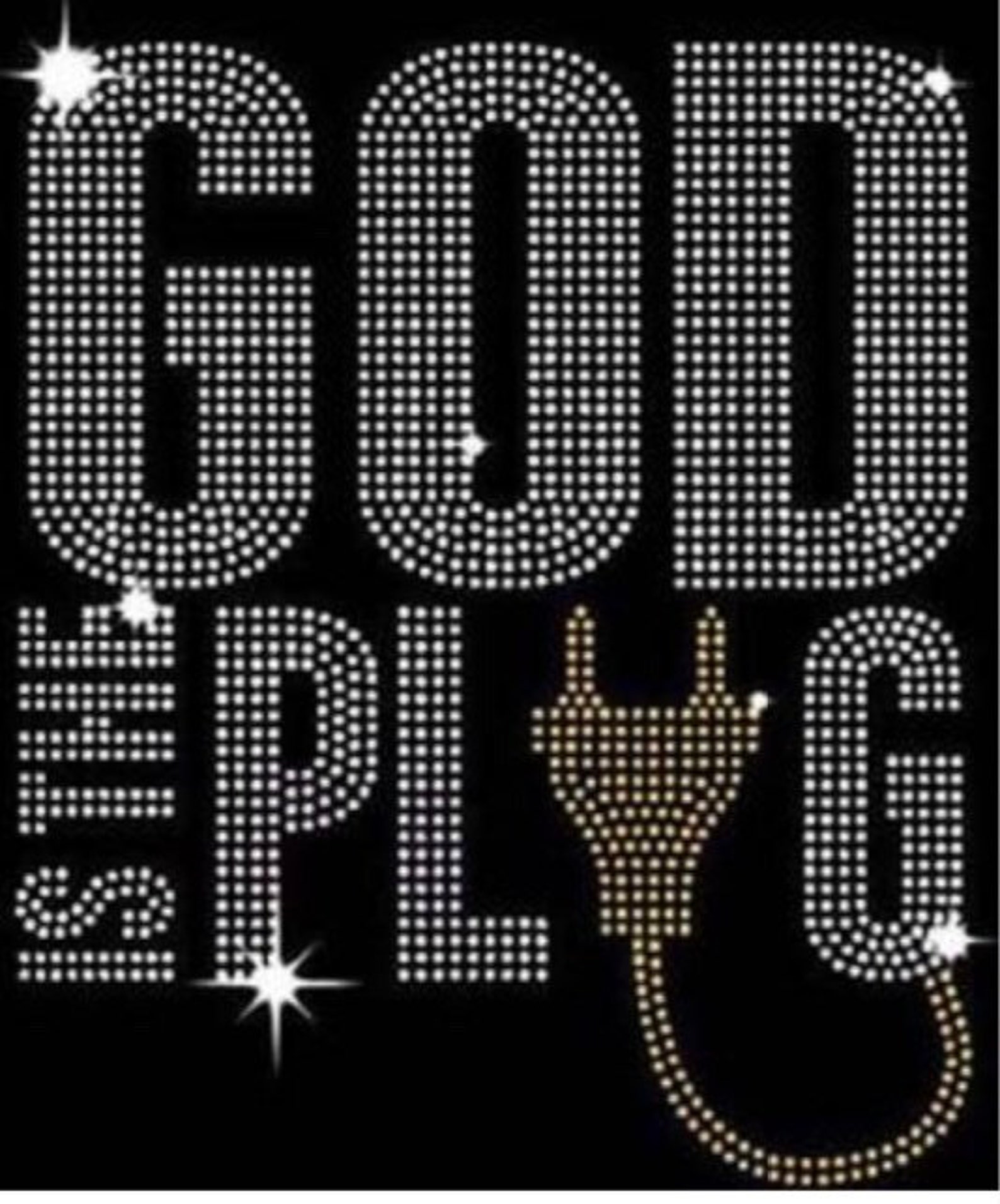 Rhinestone Transfer god is the Plug Bling Transfer - Etsy