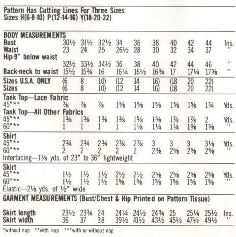 Simplicity Pattern 8218 Tank Top Mock Wrap Skirt and Shirt - Etsy