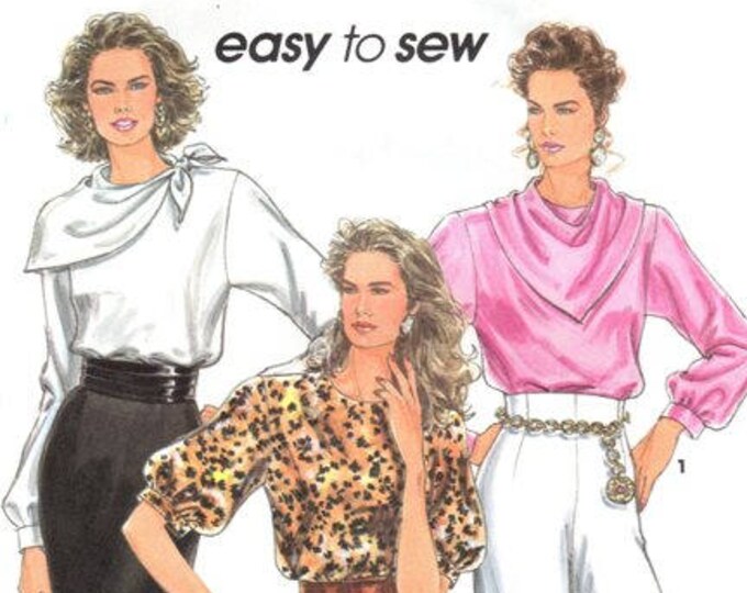 Simplicity Pattern 8496 Easy to Sew Pullover Blouse and Scarf. Size 12 ...