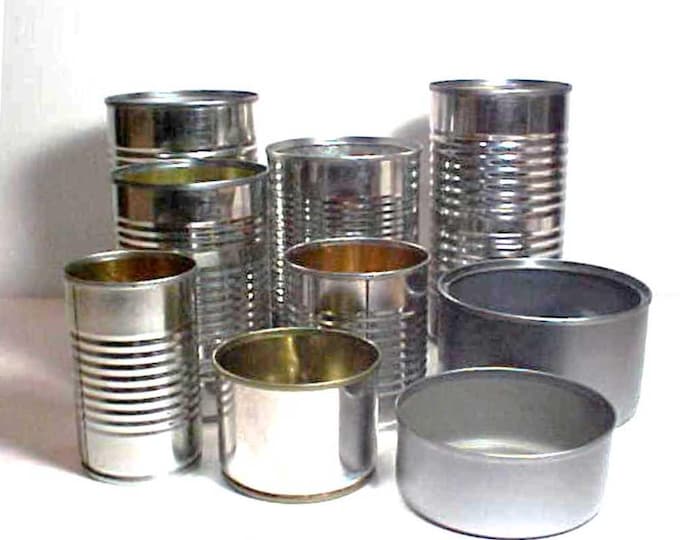 Empty Metal Food Cans Assorted Sizes Lot of 9 - Etsy