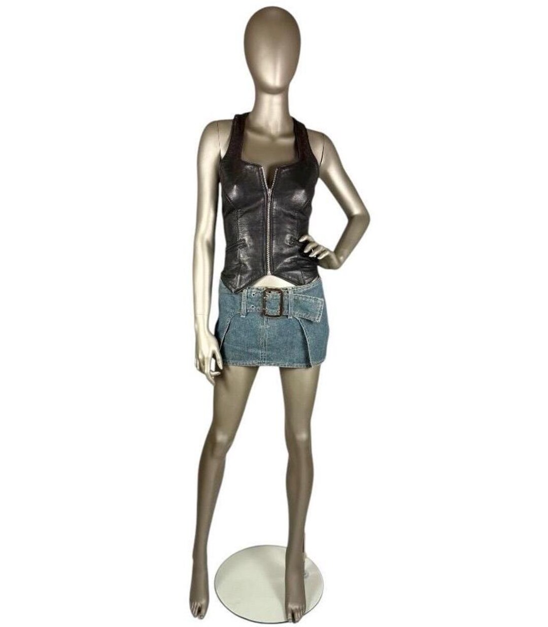 Y2k Denim Super Micro Mini Skirt Low Waist - Etsy