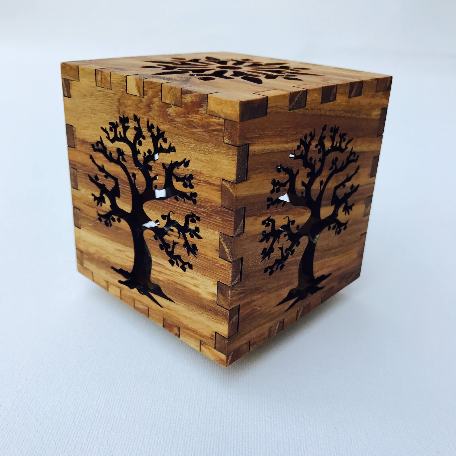 4 Tree of Life Shadow Box . Reclaimed Urban Wood . Night - Etsy