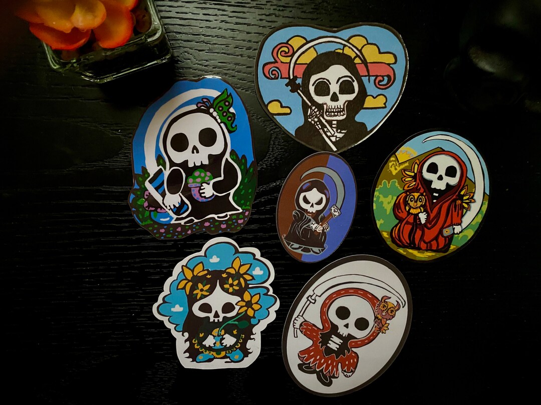 Santa Muerte Stickers - Etsy