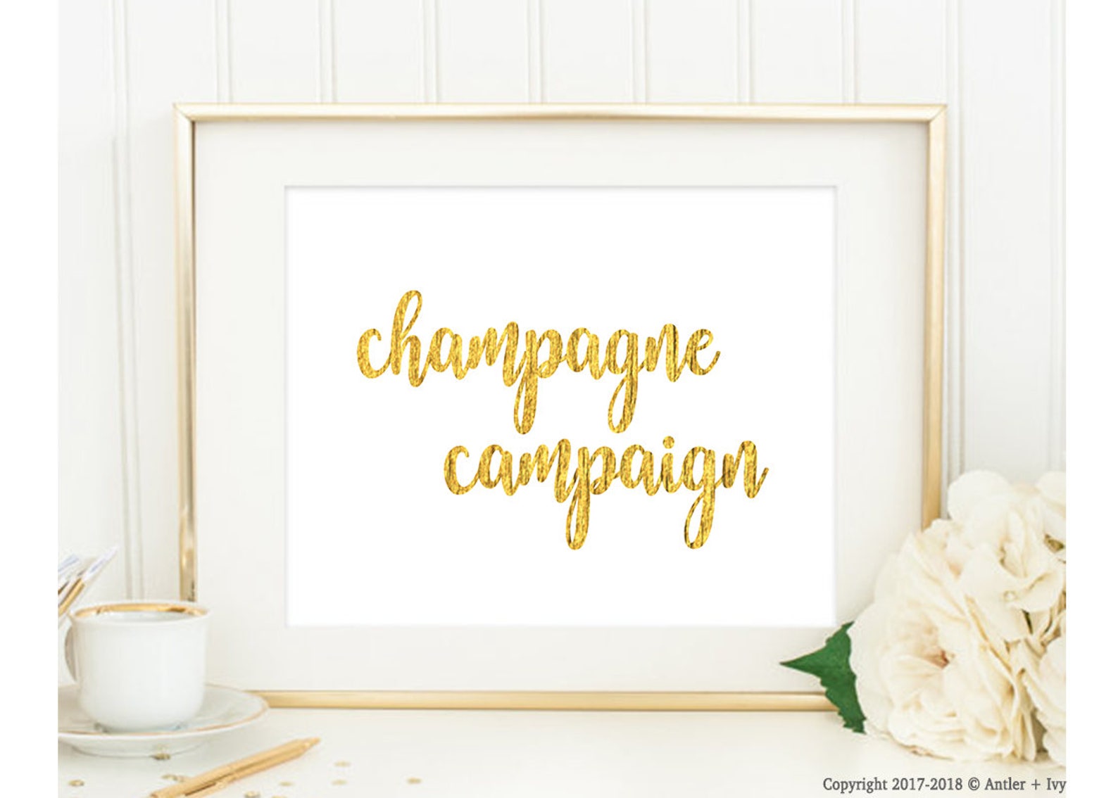 Champagne Campaign | Downloadable Print | Instant Download | Gallery ...