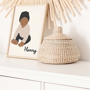 Custom Personalized Baby Boy Poster, Printable, Baby Gift, Minimal ...