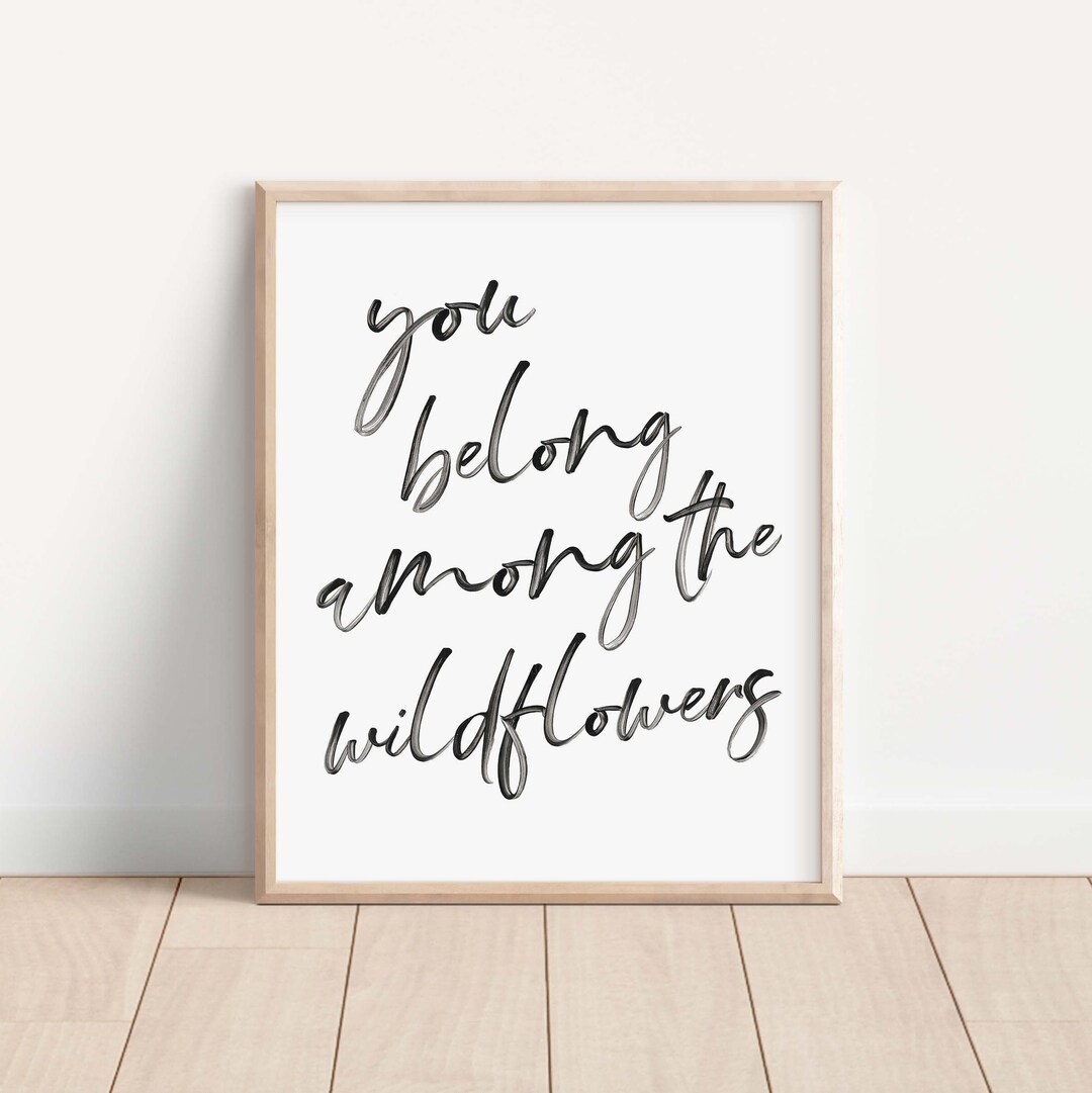 Wildflowers Quote Poster: Neutral Kids Room Decor (digital Download) - Etsy