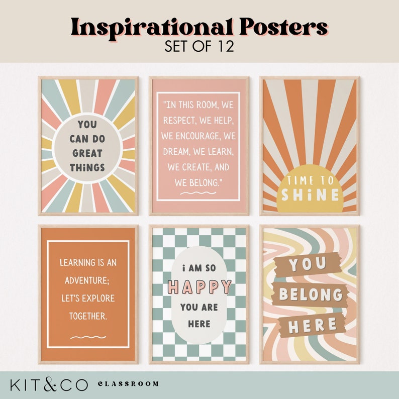 Boho Classroom Posters: Inspirational Growth Mindset Decor (digital ...