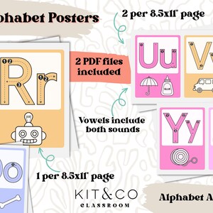 Alphabet Tracing Posters: A-Z Letter Sounds (digital Download) - Etsy