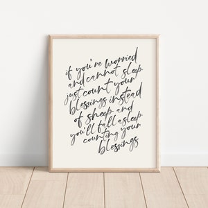 Count Your Blessings Poster, Christmas, Nursery Printable, Holiday Art ...