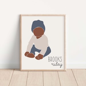 Custom Personalized Baby Boy Poster, Printable, Baby Gift, Minimal ...