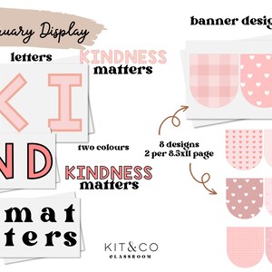 Valentine's Day, Pink Shirt Day, Kindness Display, Classroom Bulletin ...