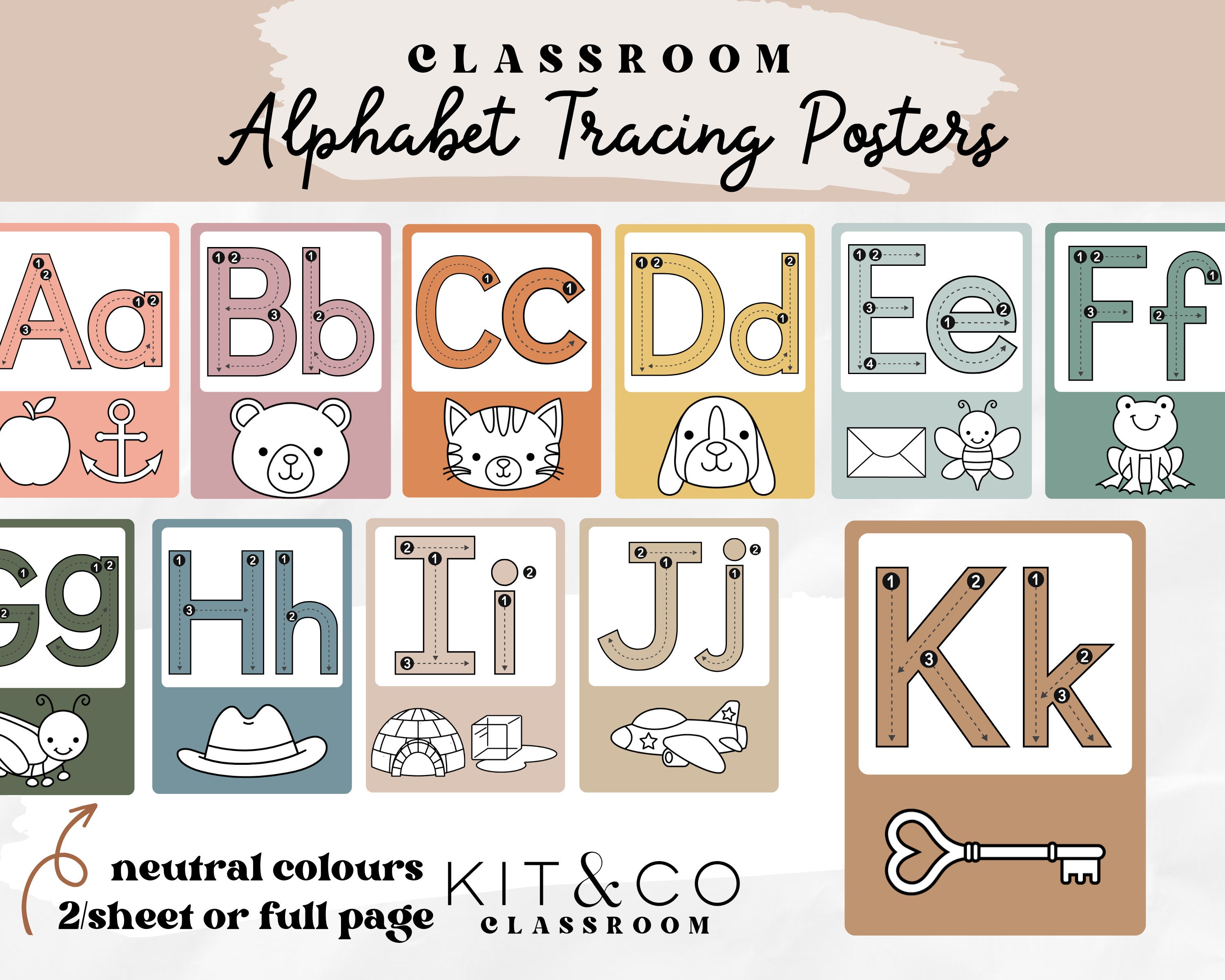 Modern Boho Classroom Decor Bundle: Posters, Calendar, Numbers (digital ...