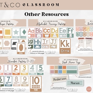 2D Shape Posters: Neutral Boho Classroom Decor (printable) - Etsy