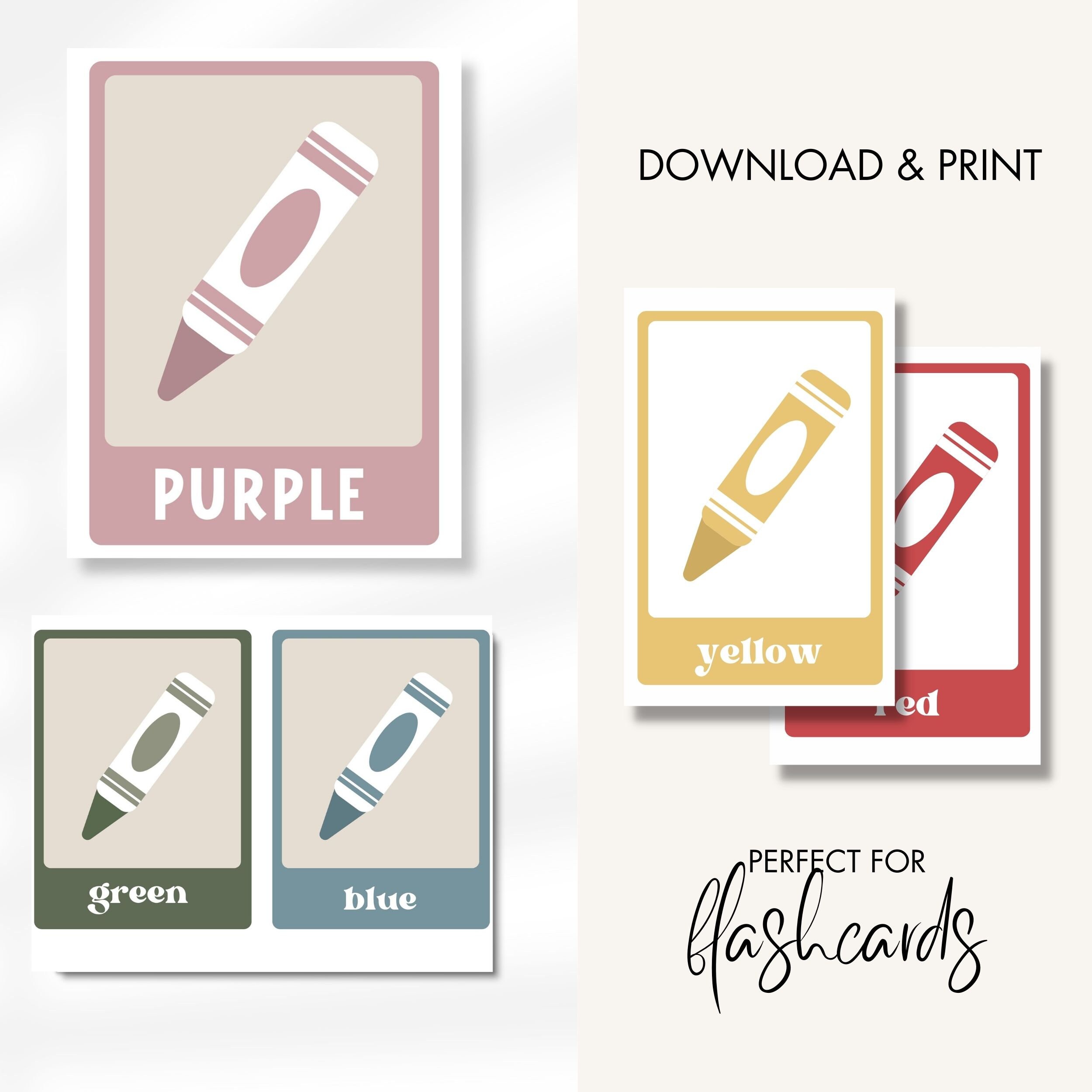 Neutral Boho Color Posters: Classroom Decor Flashcards (printable Pdfs ...