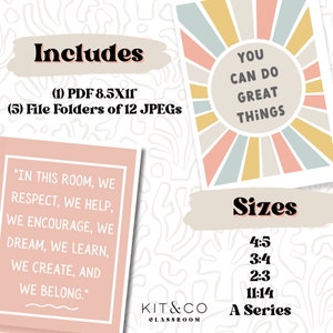 Boho Classroom Posters: Inspirational Growth Mindset Decor (digital ...