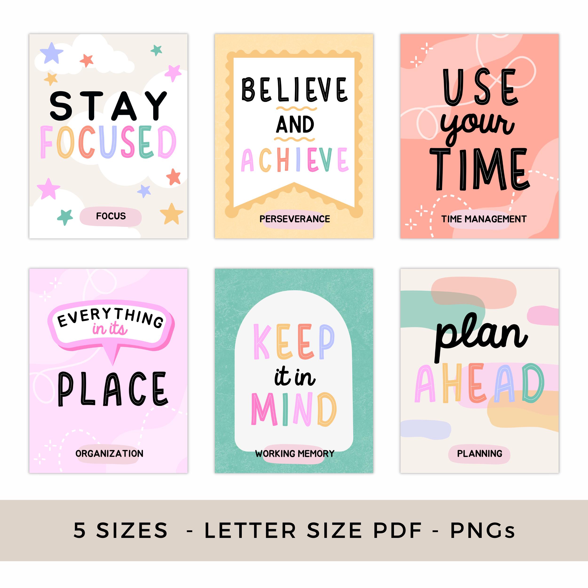 Executive Functioning Skills Classroom Posters - Set of 10 ...