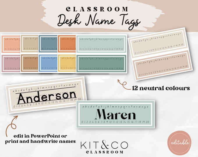 Groovy Classroom Desk Name Tags - Etsy