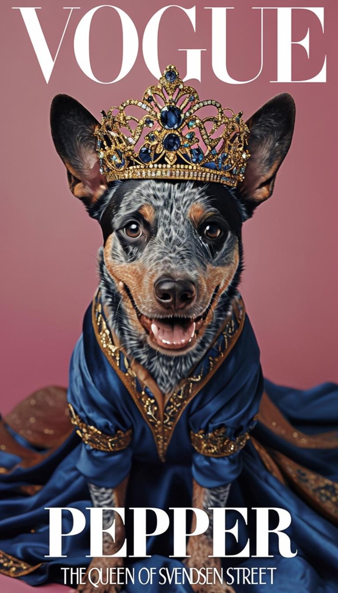 Customised Dog Portrait | King/queen of Your Street - Etsy