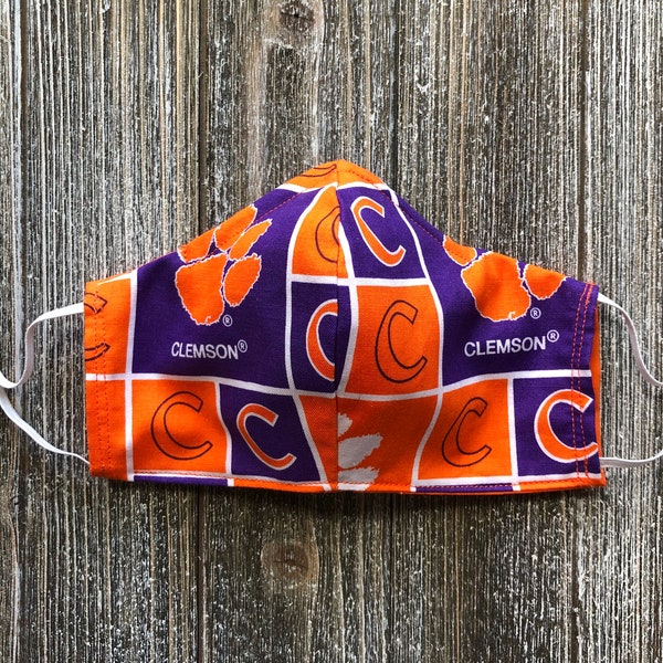 Clemson Mask - Etsy