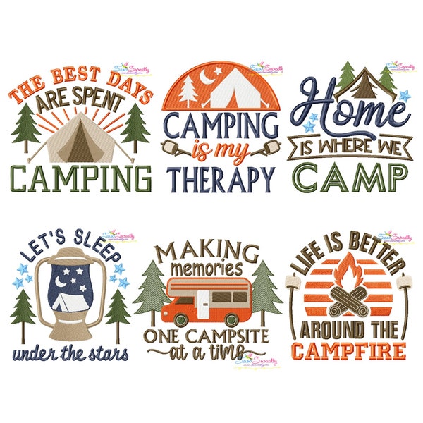 Camping Embroidery - Etsy