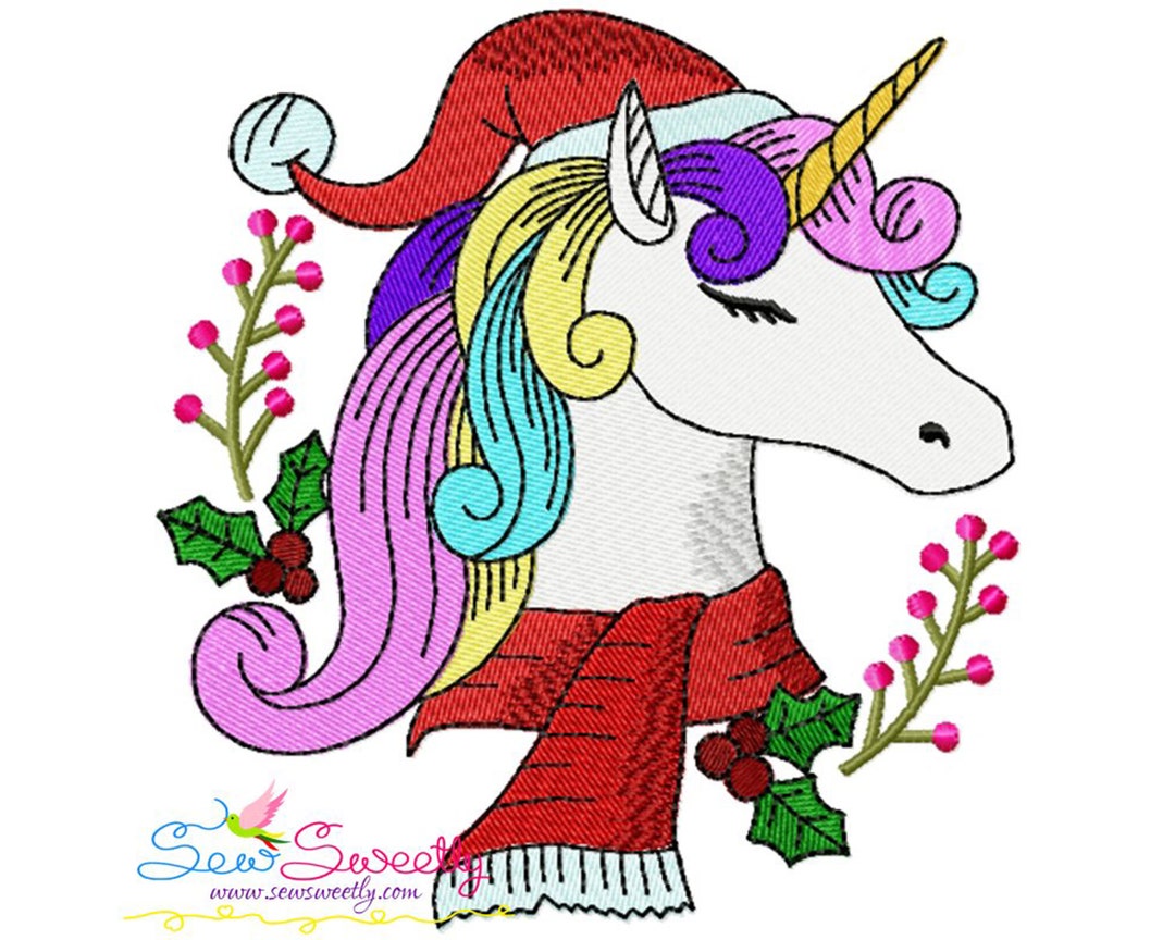 Christmas Unicorn-9 Embroidery Design Pattern - Etsy
