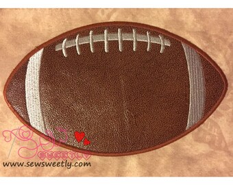 Kits & How To Sewing Football Name Plate Applique Machine Embroidery ...