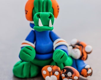 Gators and other handmade clay figurines by WackiMacki on Etsy