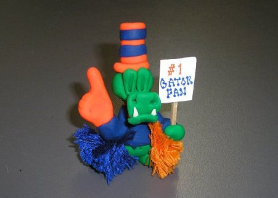 Wacky Gator Fan Handmade Gator Gift University of Florida Gift Polymer ...