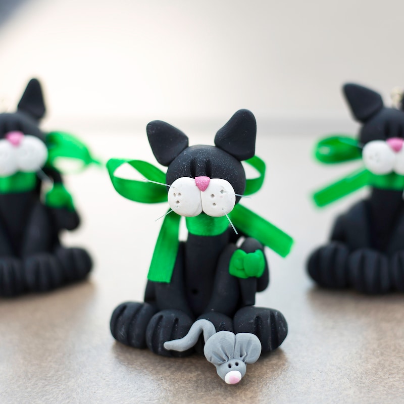 Polymer Clay Cats - Etsy