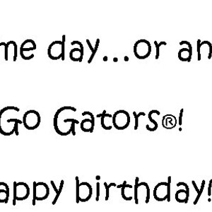 Gator Birthday Greeting Card | Gator Greeting Cards | Florida Gator ...