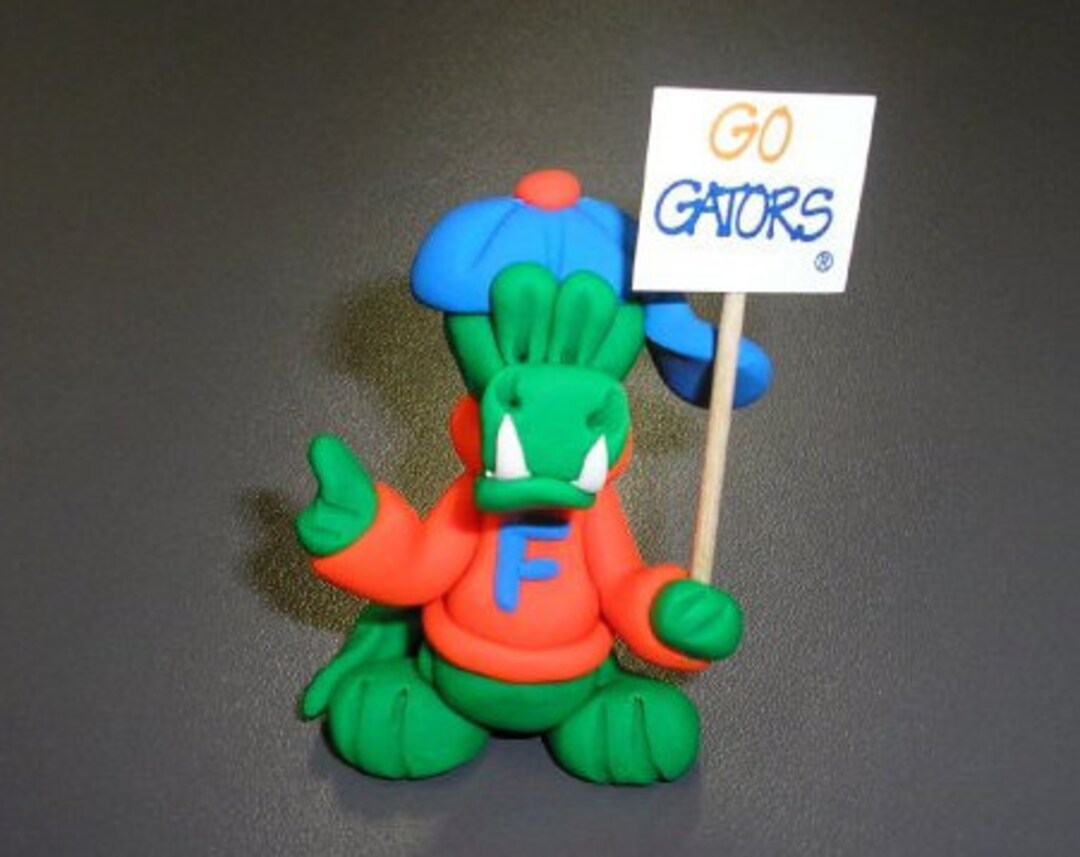Go Gator Handmade Gator Gift University of Florida Gift Polymer Clay ...