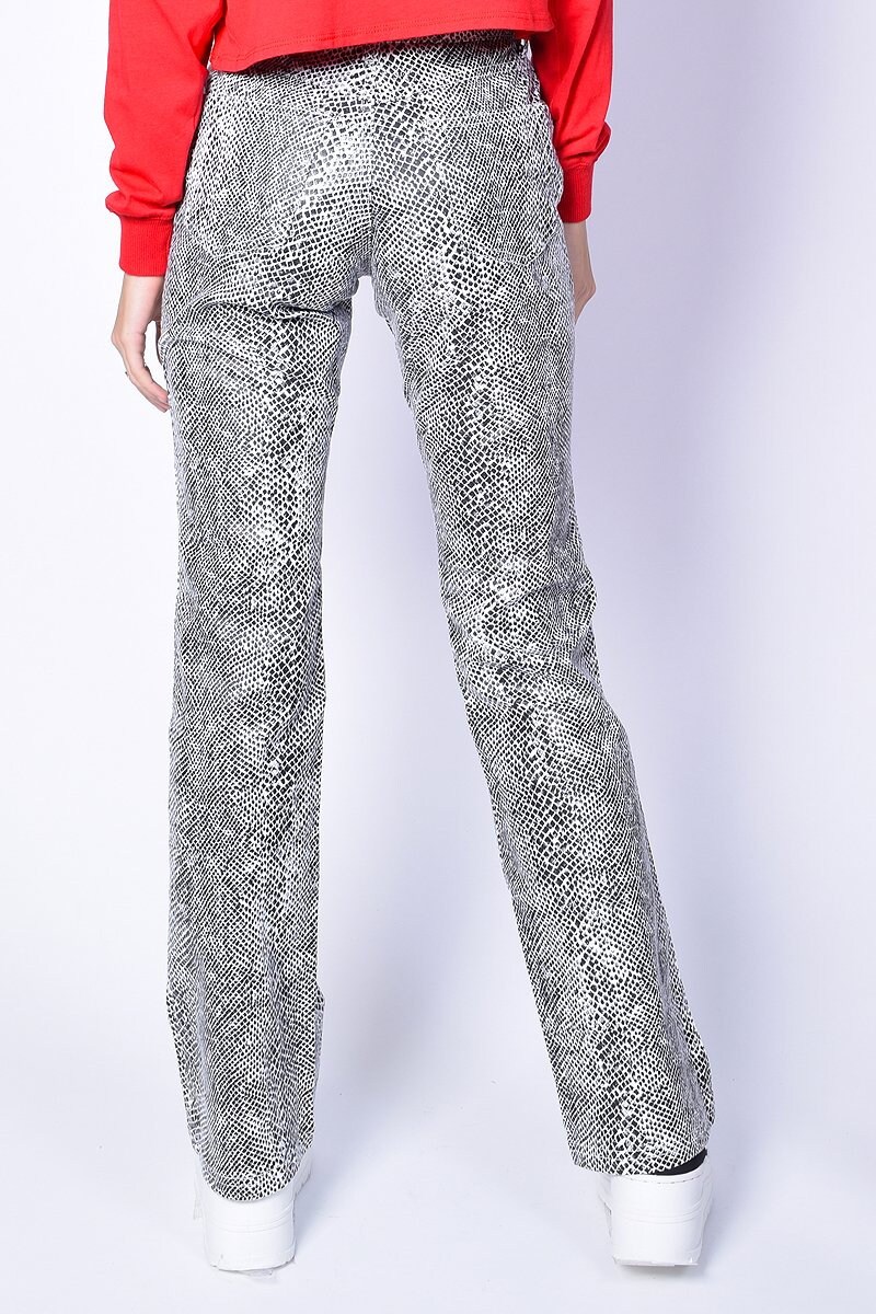 Deadstock Kayla B/W Reptile Print Flare Pants~ Free US Shipping - Etsy