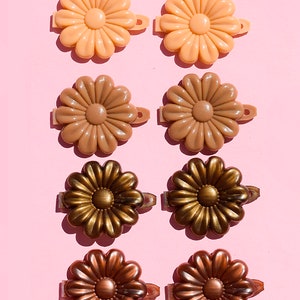 90s Deadstock Floral Hair Clip Set - Etsy