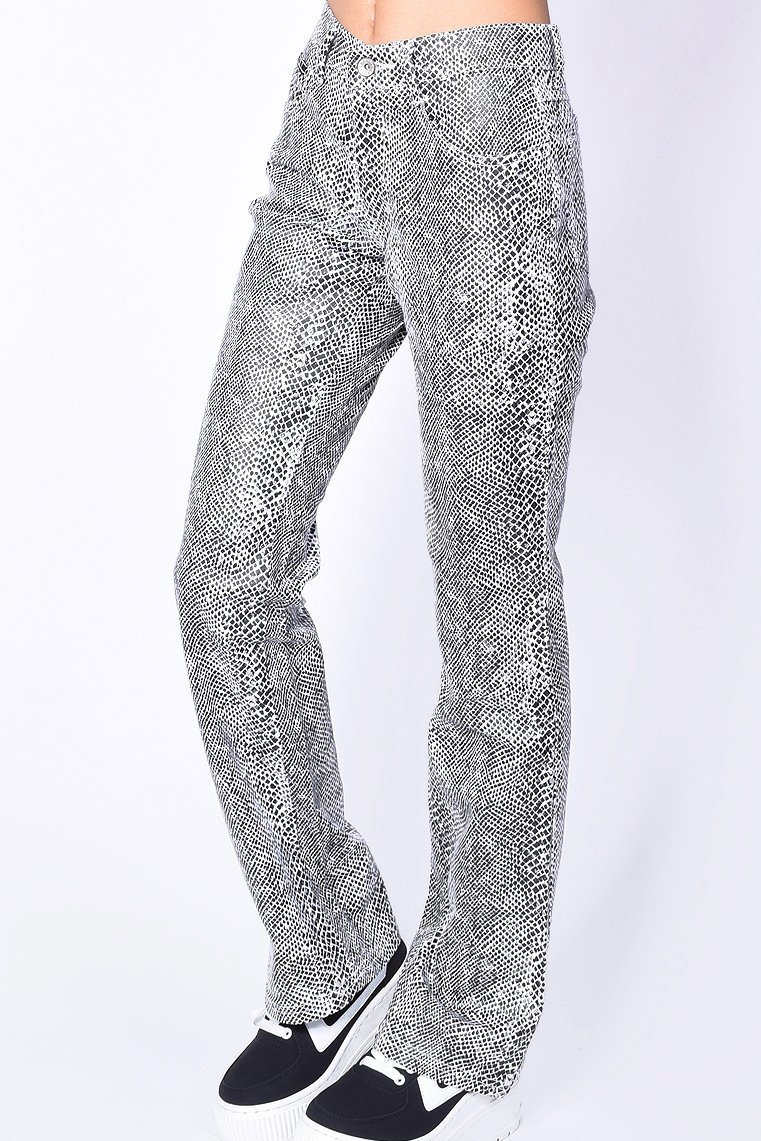 Deadstock Kayla B/W Reptile Print Flare Pants~ Free US Shipping - Etsy