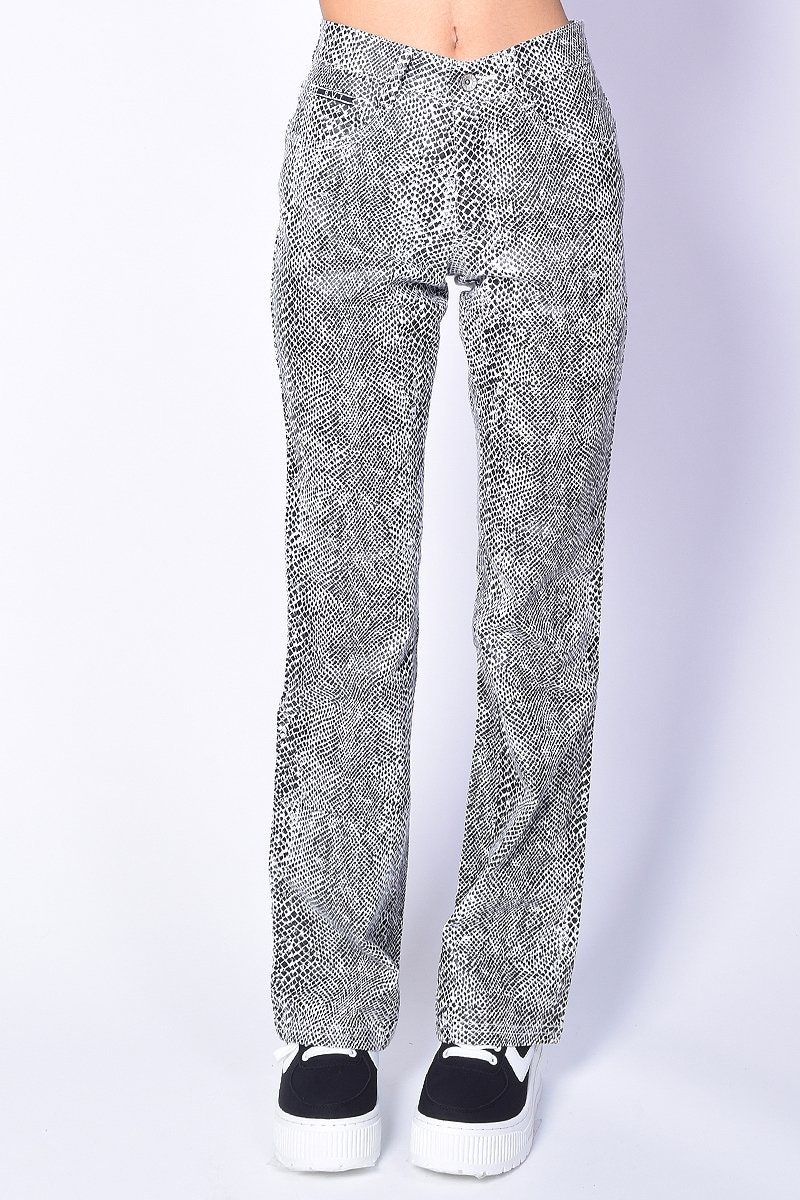 Deadstock Kayla B/W Reptile Print Flare Pants~ Free US Shipping - Etsy