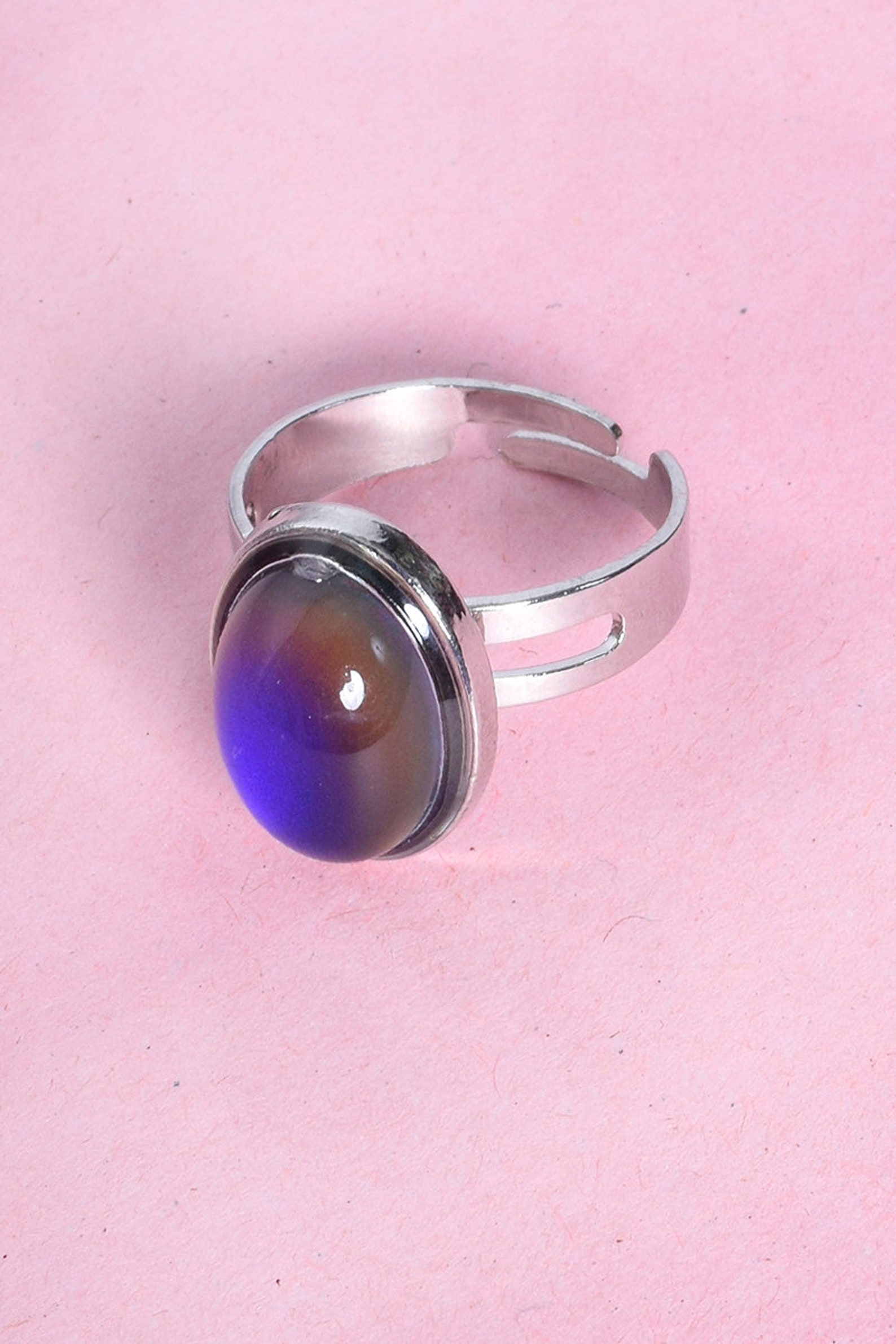 Classic 90s Deadstock in the Mood Ring Adjustable / Silver / - Etsy