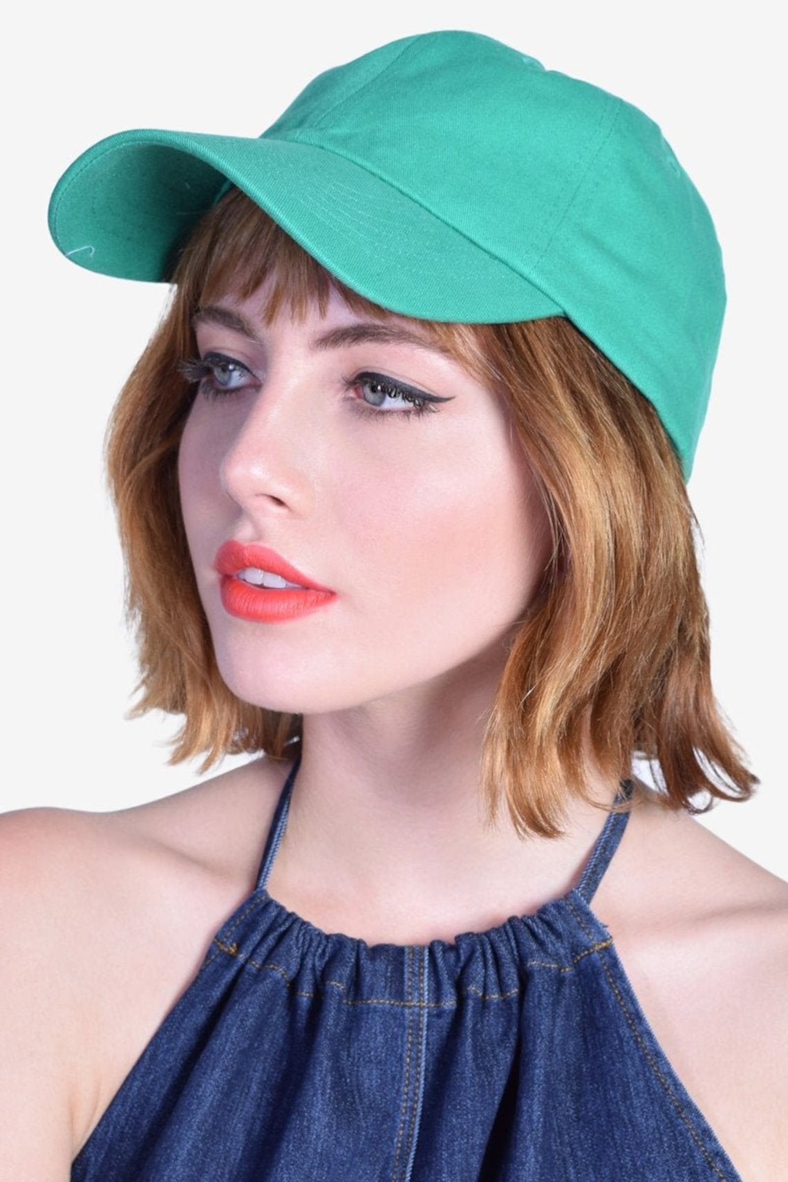 90s Deadstock Basic Adjustable Baseball Cap Hat Pink Blue - Etsy