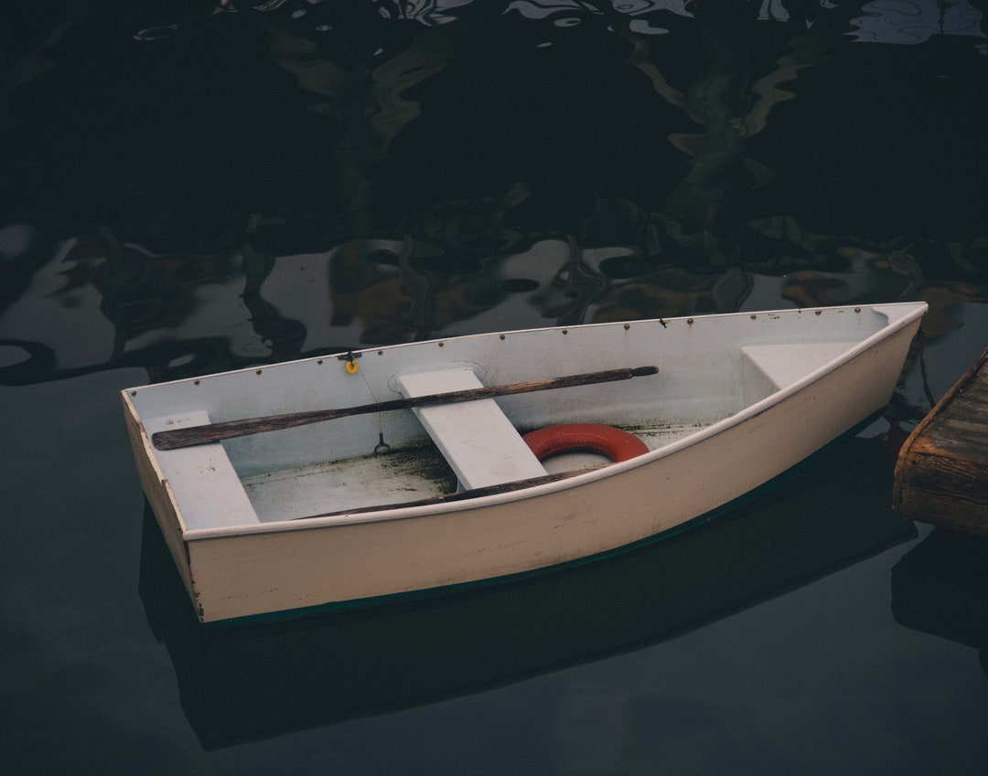 Canvas Photo Print - Dinghy Boat on Water - Etsy