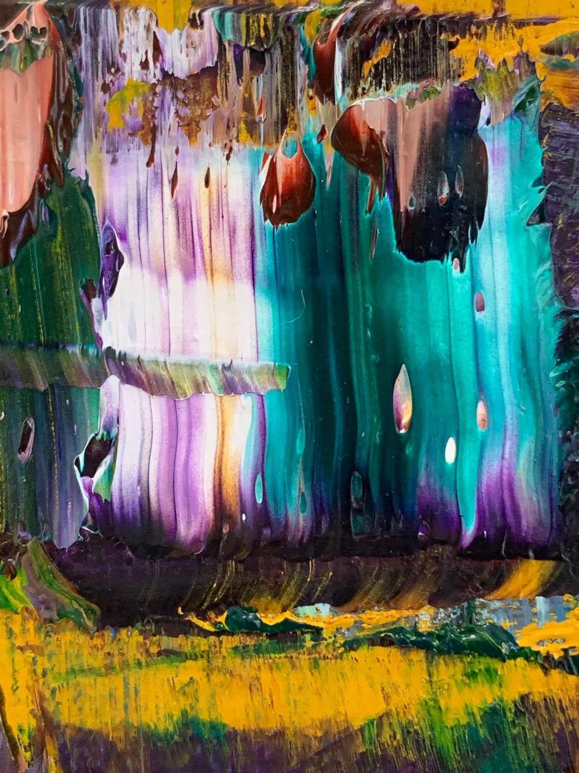 Spring Oil painting original Abstract painting Color block | Etsy