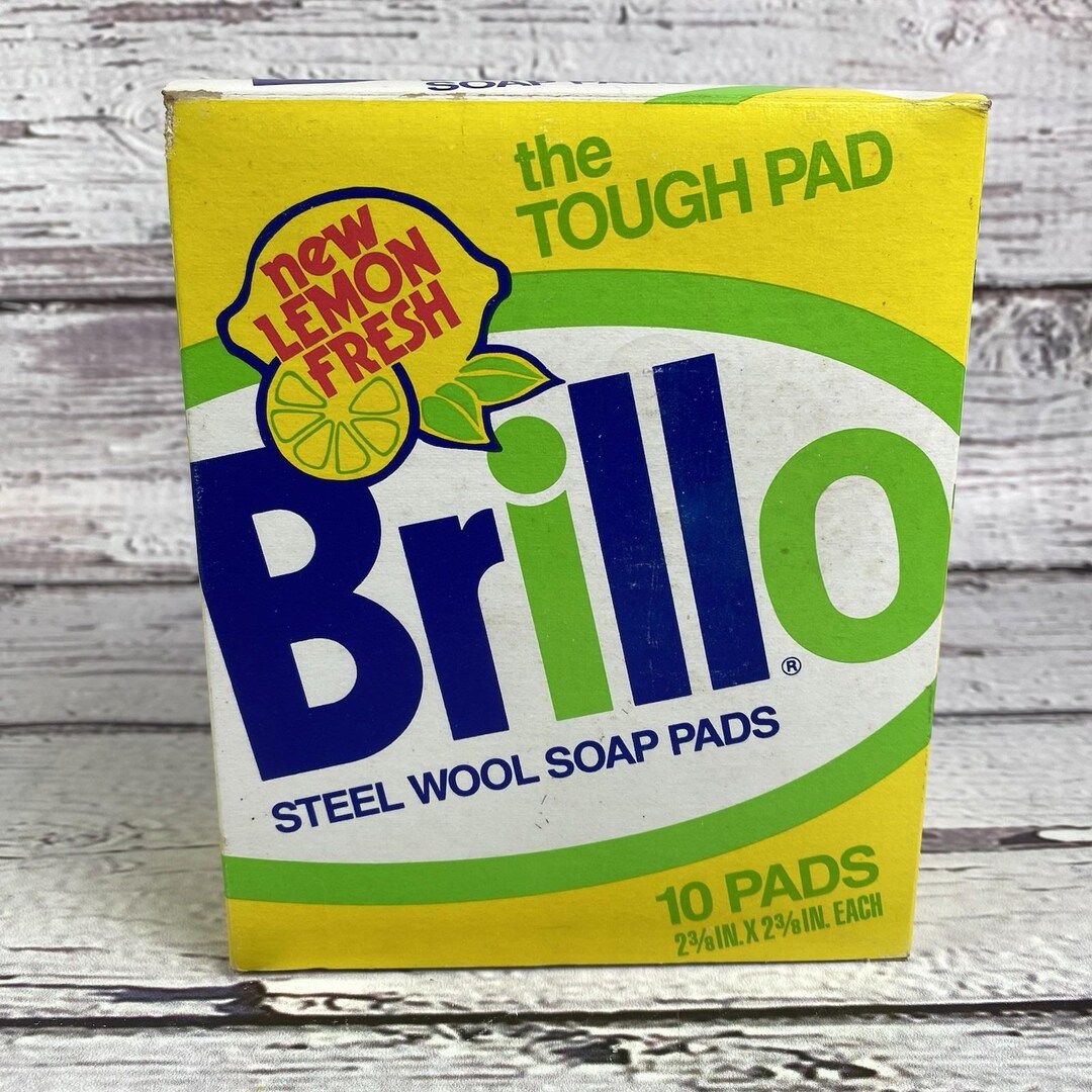 Brillo Steel Wool Soap Pads New Lemon Fresh Open Box 9 Pads Vintage ...