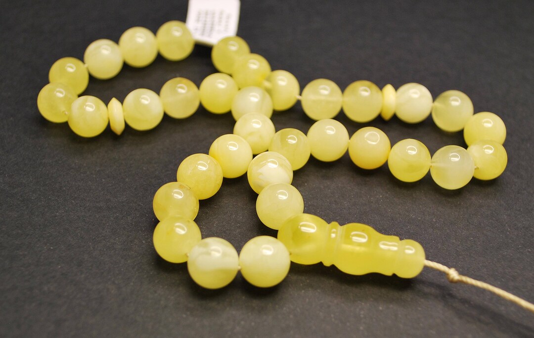 Genuine Baltic Amber 33 Round 95 Mm Balls Islam Prayer Beads - Etsy
