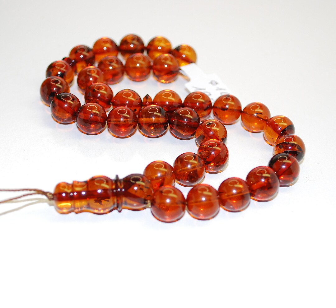Amber Prayer Beads Genuine Baltic Amber Islam Prayer Beads - Etsy