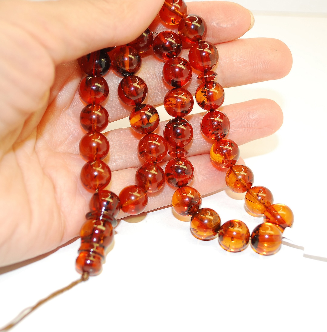 Amber Tesbih Islam Prayer Misbaha Subha Genuine Cognac Color Baltic ...
