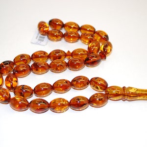 Impressive Massive Islam Prayer Beads Subha Amber Prayer Beads 33 Olive ...