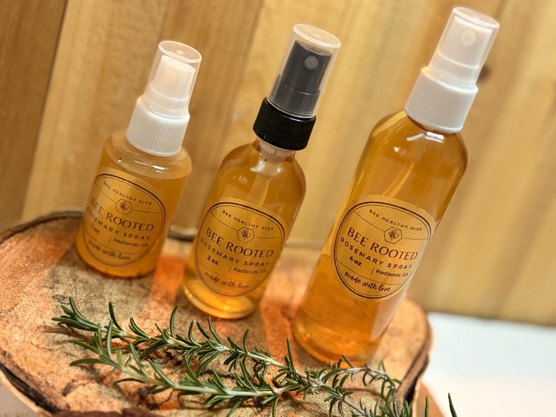 Bee Rooted Rosemary Hair Spray | Scalp & Root Refresh Mist | Rosemary ...