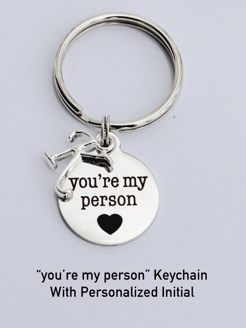 You're My Person. Keychain. Initial Keychain. Personalized | Etsy